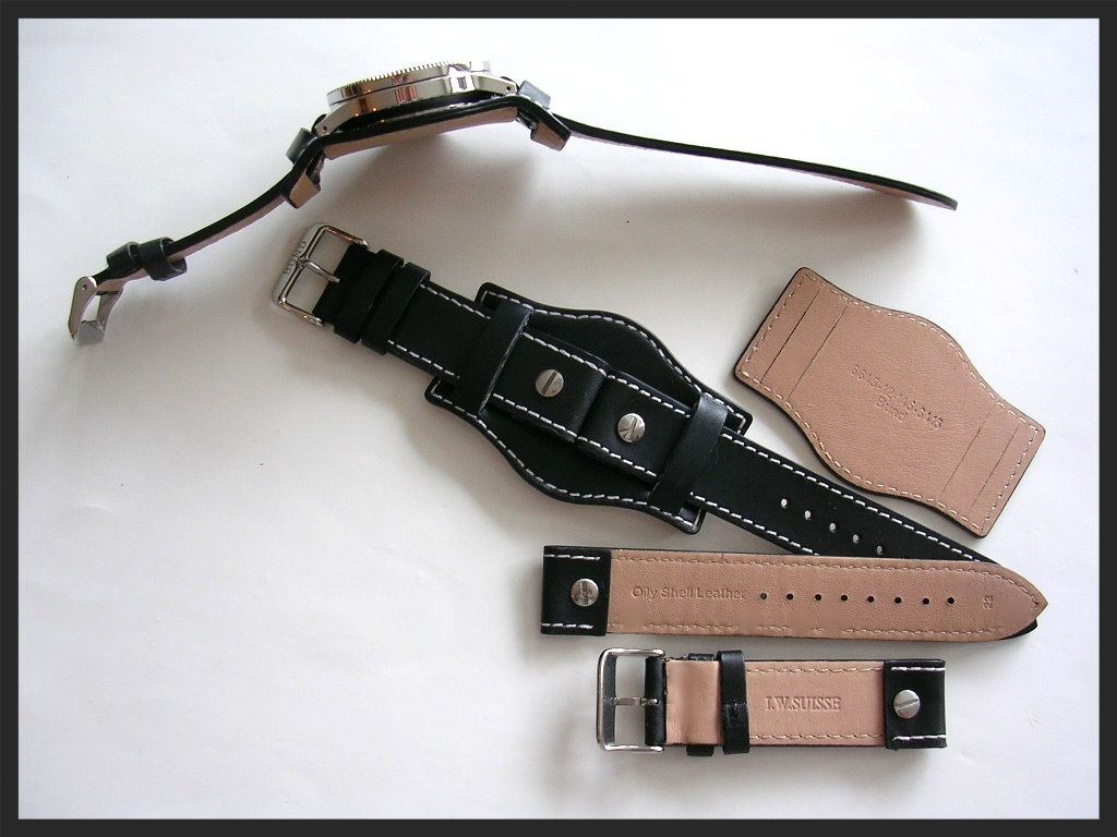 Black Rivet BUND NATO army Flieger German Pilot watchband IW SUISSE 18 ...