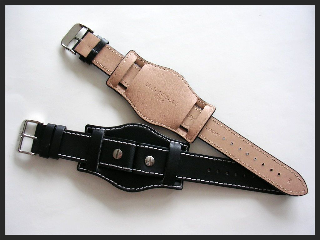 Black Rivet BUND NATO army Flieger German Pilot watchband IW SUISSE 18 ...
