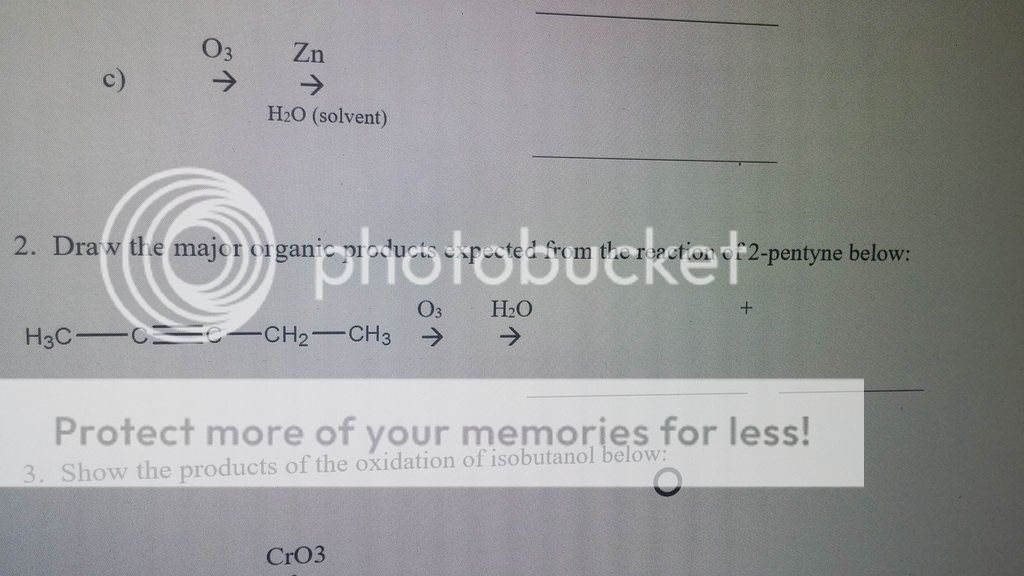 Solved O3 Zn H20 (solvent) 2. Draw the major organic | Chegg.com